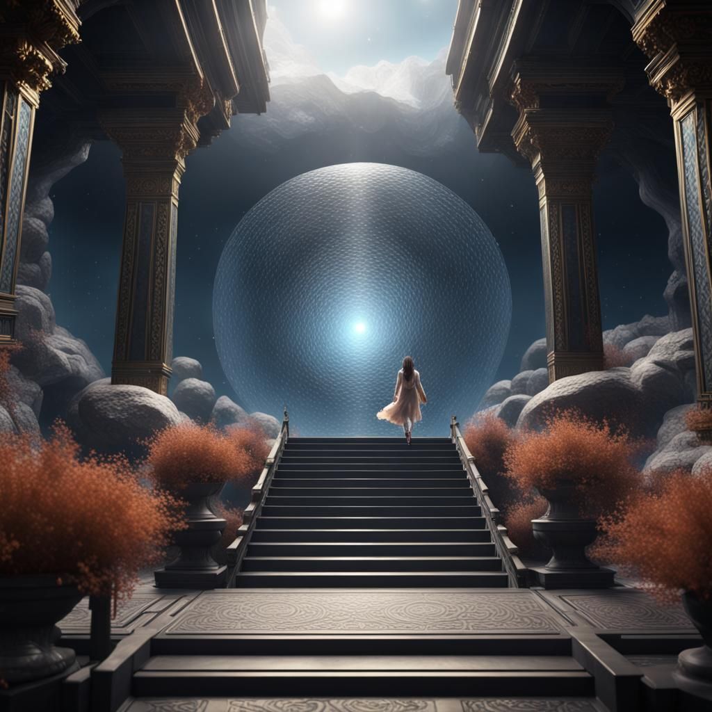 Stepping into the aether - AI Generated Artwork - NightCafe Creator