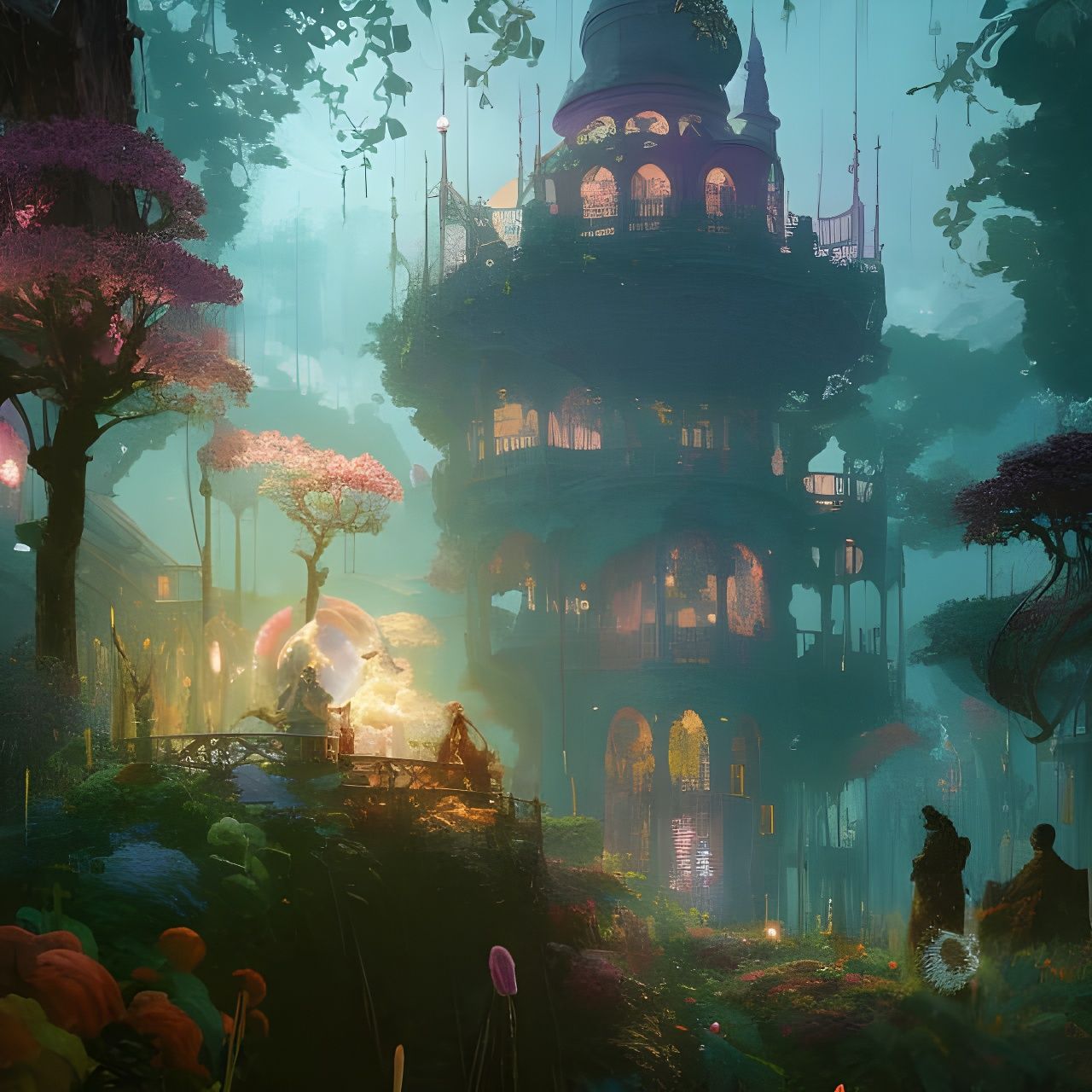 Springtime Estate No. 4 - AI Generated Artwork - NightCafe Creator