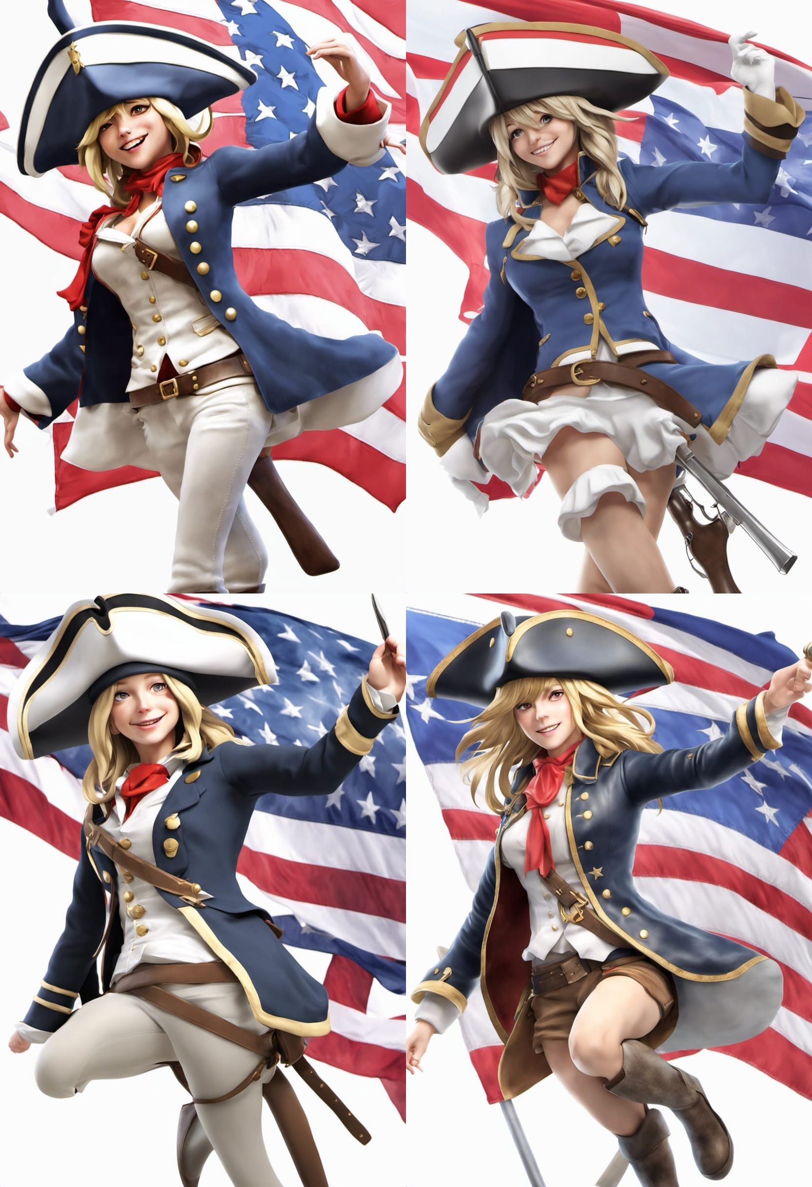 American revolutionary, tricorn hat, Single, happy, OS-TAN single girl ...
