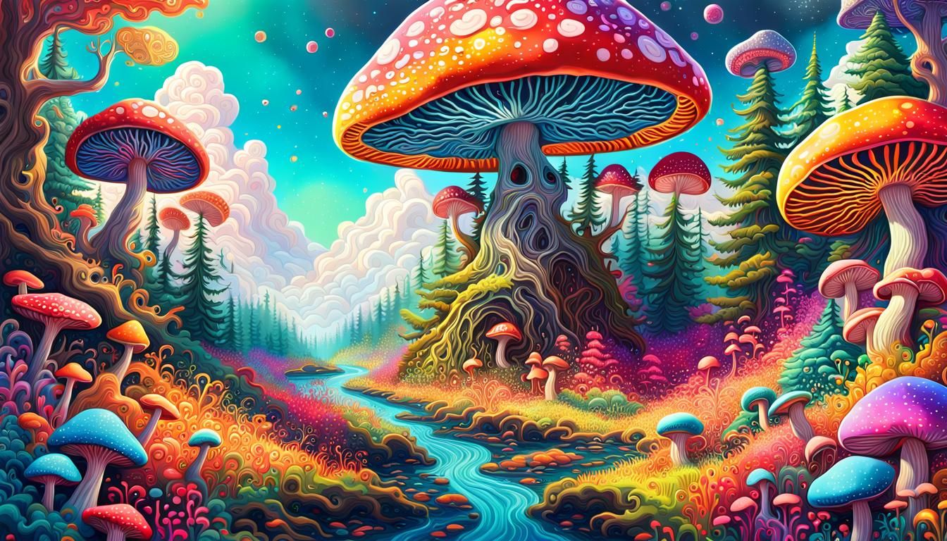 Many Magic Mushrooms 2 - AI Generated Artwork - NightCafe Creator