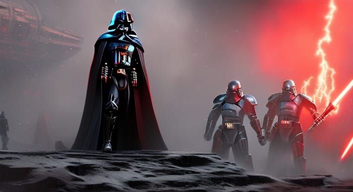 Darth Vader Victory, Cyberpunk - AI Generated Artwork - NightCafe Creator