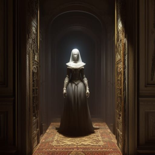 Ghost Nun - AI Generated Artwork - NightCafe Creator