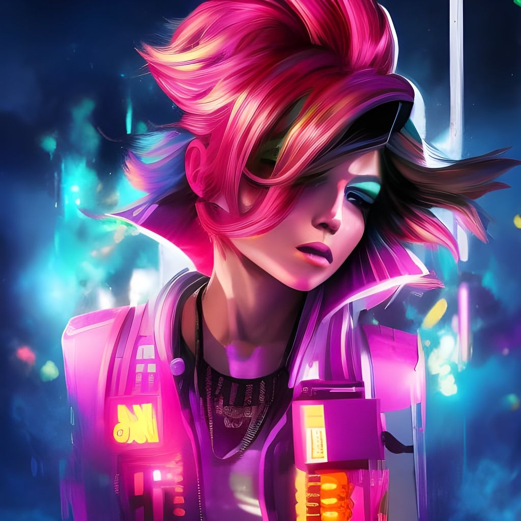Cyberpunk girl - AI Generated Artwork - NightCafe Creator