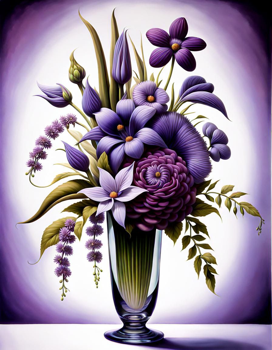 Bouquet of Mixed Purple Flowers - Bouquet of Mixed Purple Fl...