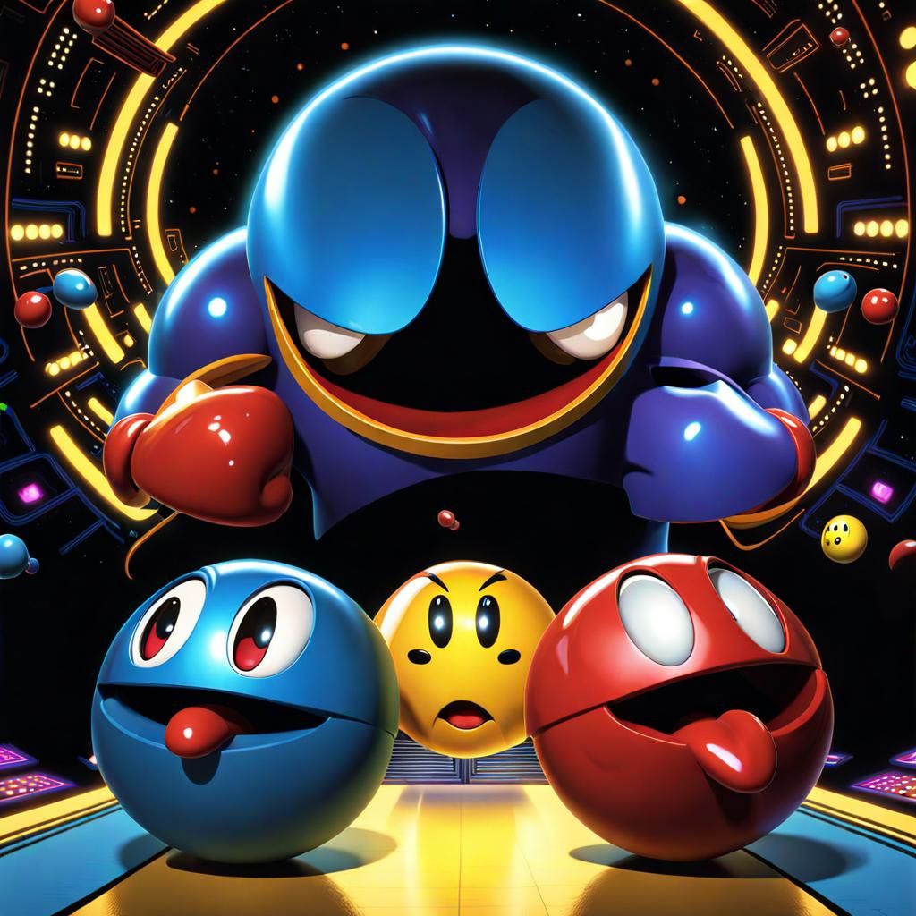 Picture perfect animation 16k: (Pac-Man game character 2.5) headed ...
