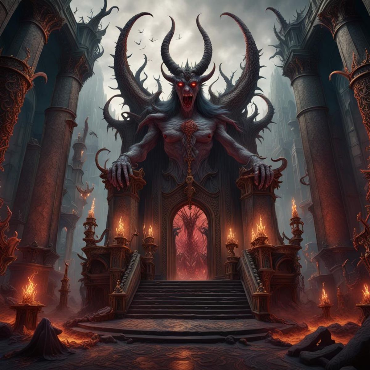 Demonic satanic Eisheth Zenunim - AI Generated Artwork - NightCafe Creator