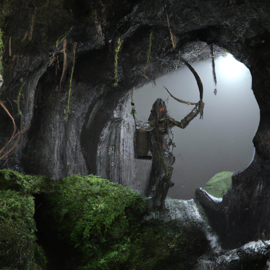 Elf Archer In A Stygian,Eldritch Cave - AI Generated Artwork ...