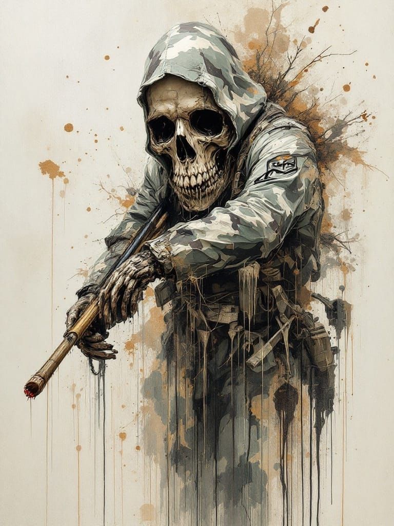 Hyperrealistic Hazmat Scene in a Macabre, Paleolit... - AI Art