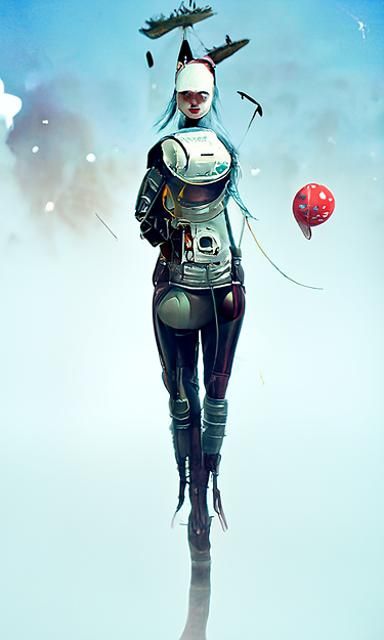 Space girl (2) - AI Generated Artwork - NightCafe Creator