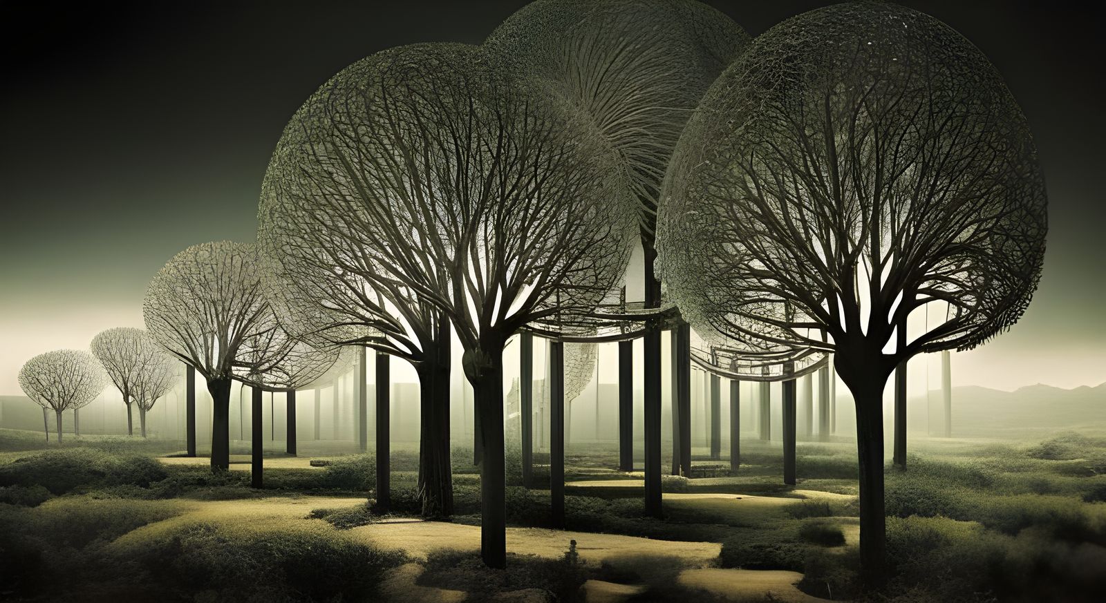 When HR Giger and MC Escher collab to make a forest - AI Generated ...