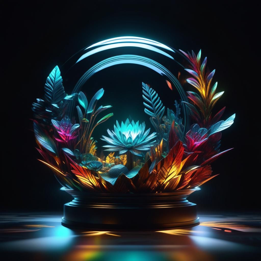 Holographic Sphere - Colorful Holographic Sphere in Acrylic ...