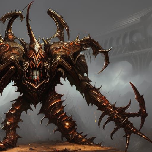 Giant metal creature - AI Generated Artwork - NightCafe Creator