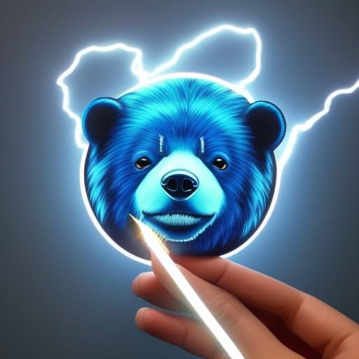 Super high resolution, flawless electric, sapphire blue, lightning ...