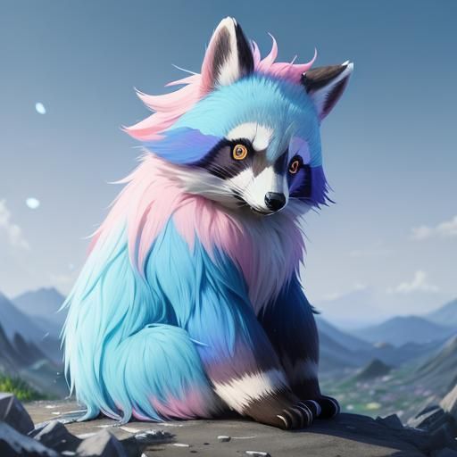 A Trash Panda with Trans Pride Fur - AI Generated Artwork - NightCafe ...