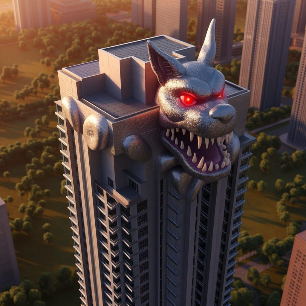 Chupacabra Highrise apartment - Cyberpunk Chupacabra Skyscra...