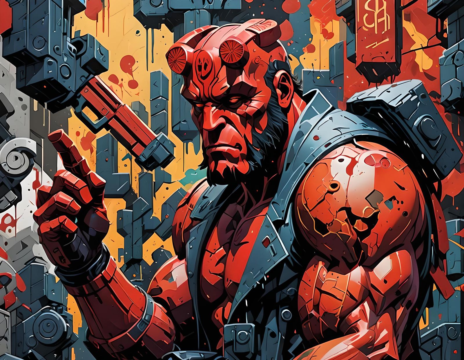 hellboy - AI Generated Artwork - NightCafe Creator