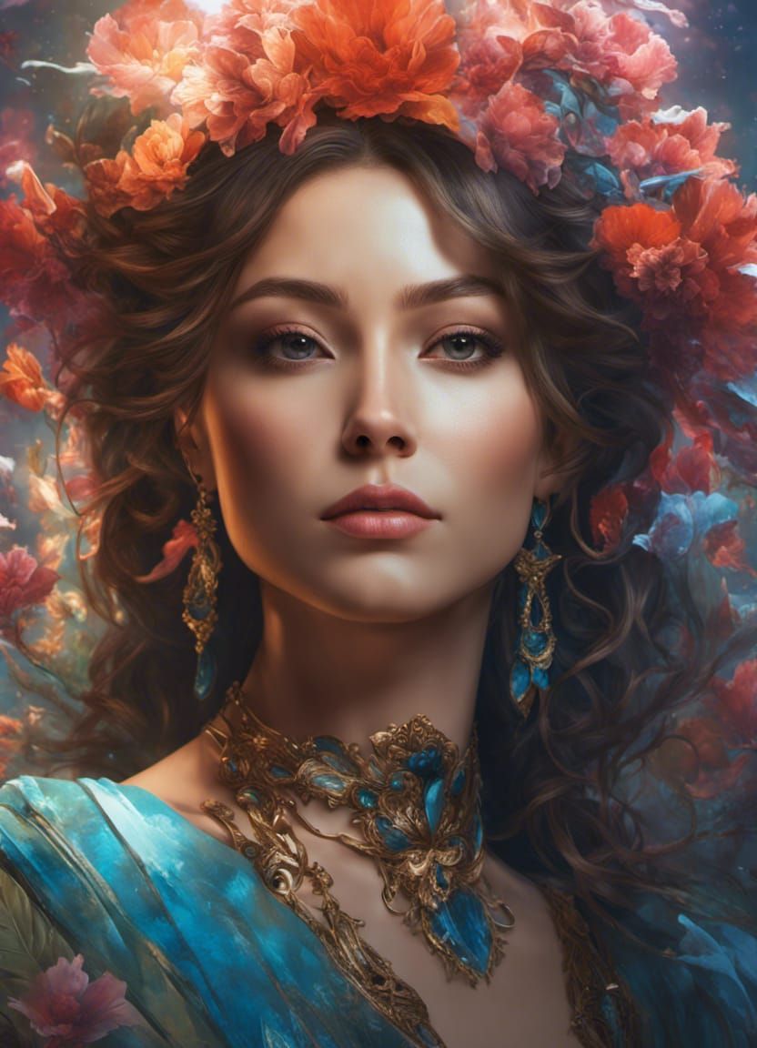 Fantasy portrait - AI Generated Artwork - NightCafe Creator