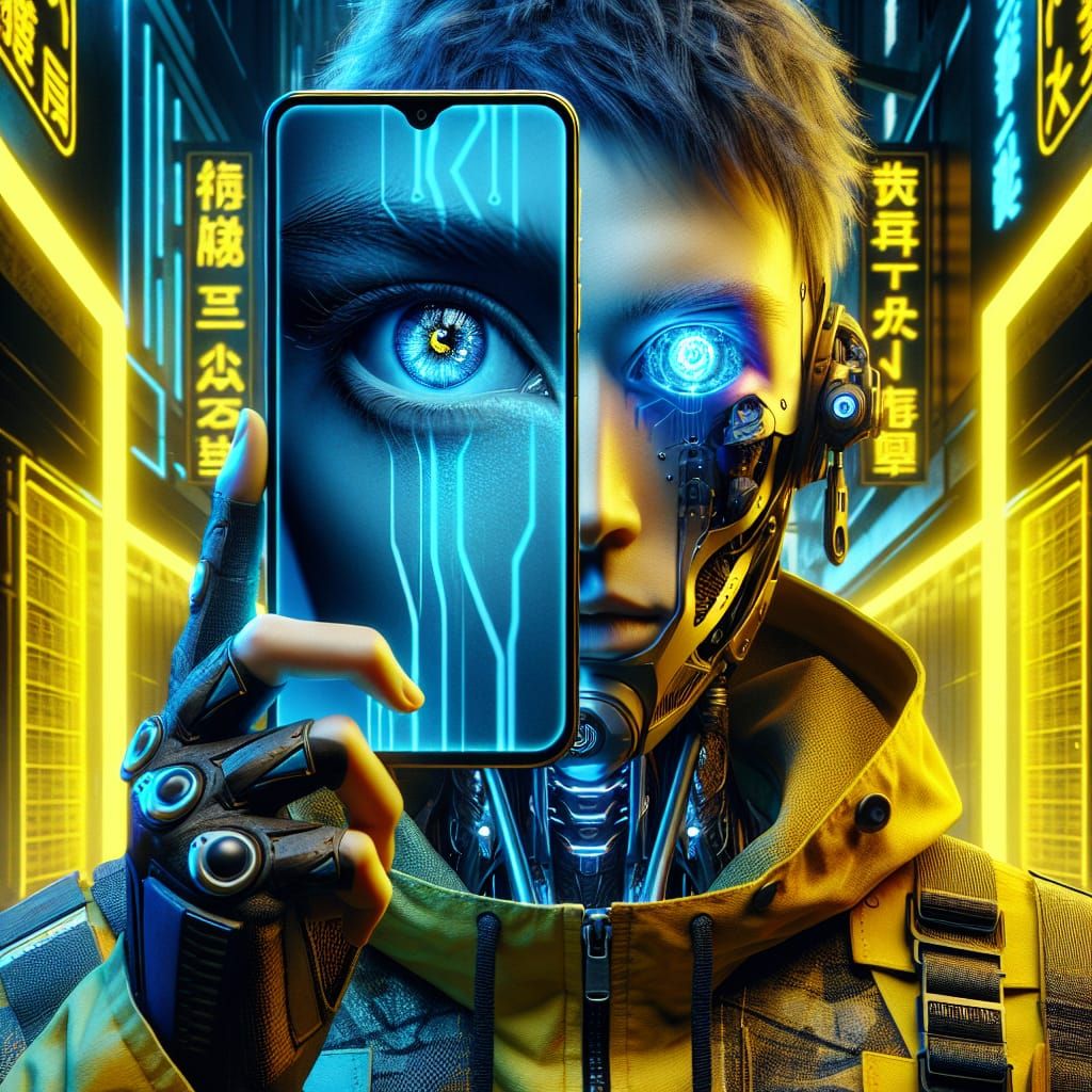 Neo-cyberpunk magazine cover - AI Generated Artwork - NightCafe Creator