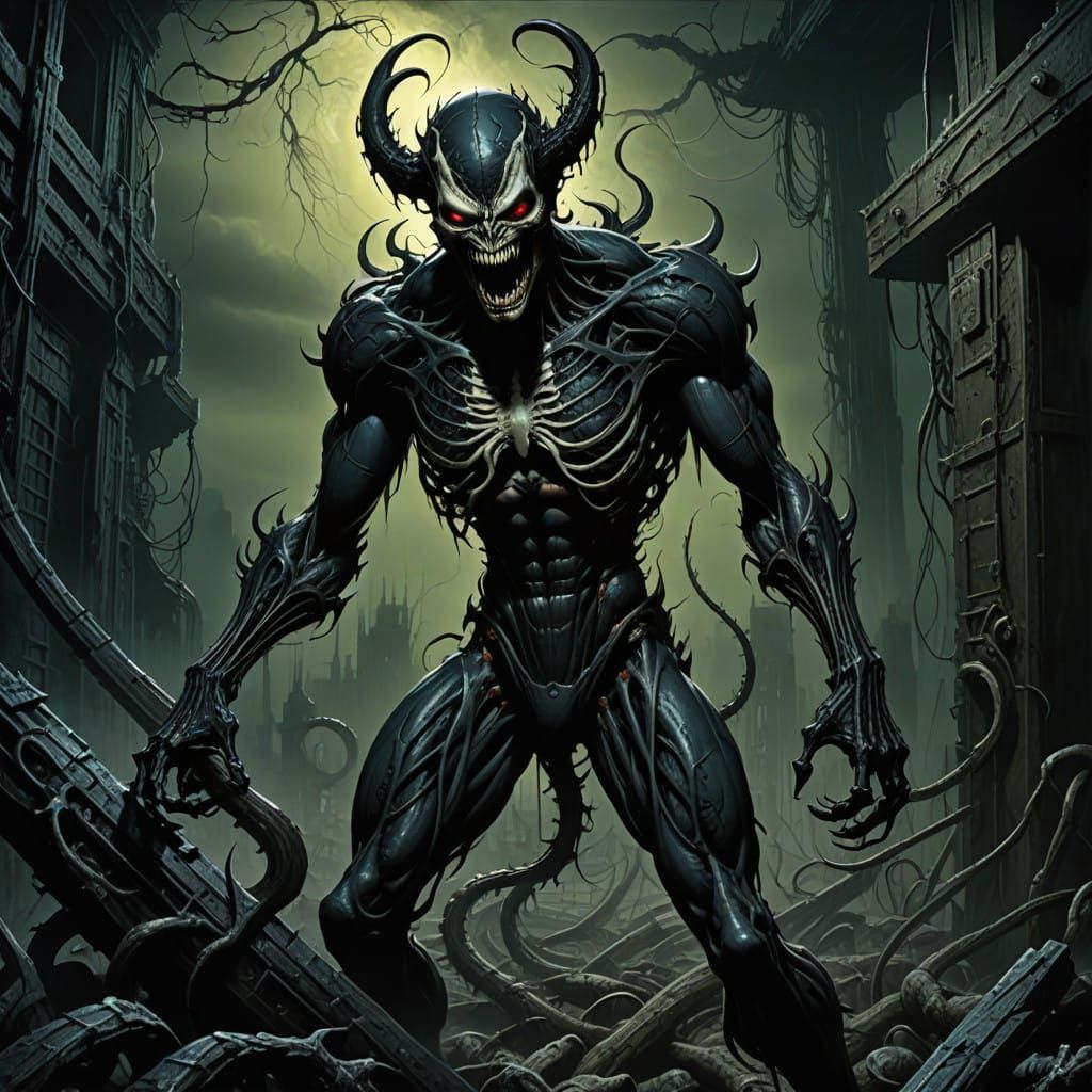 Ash Williams Possessed by Dark Cosmic Horror - AI Art