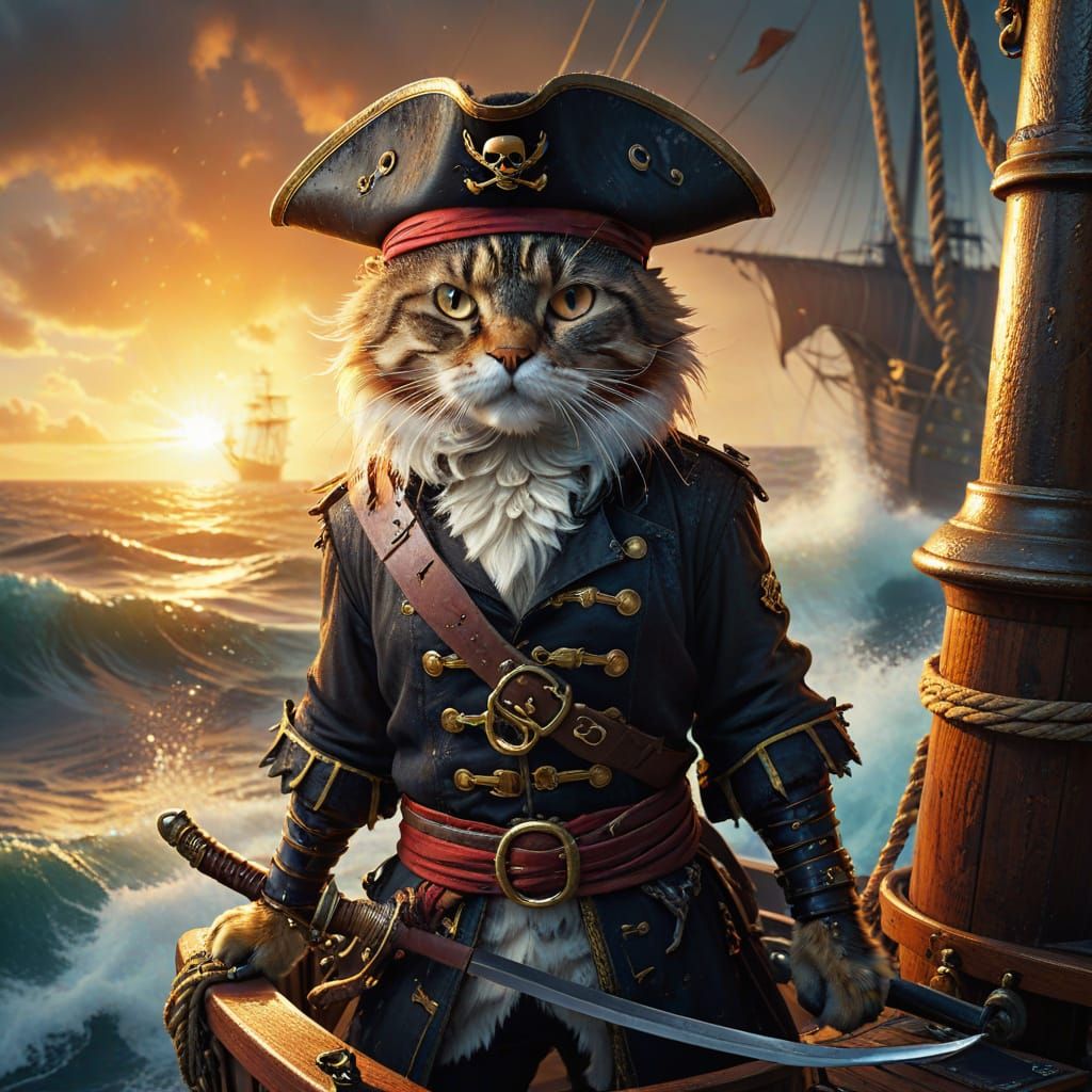 Captain Scratch of the Pirate Cats!