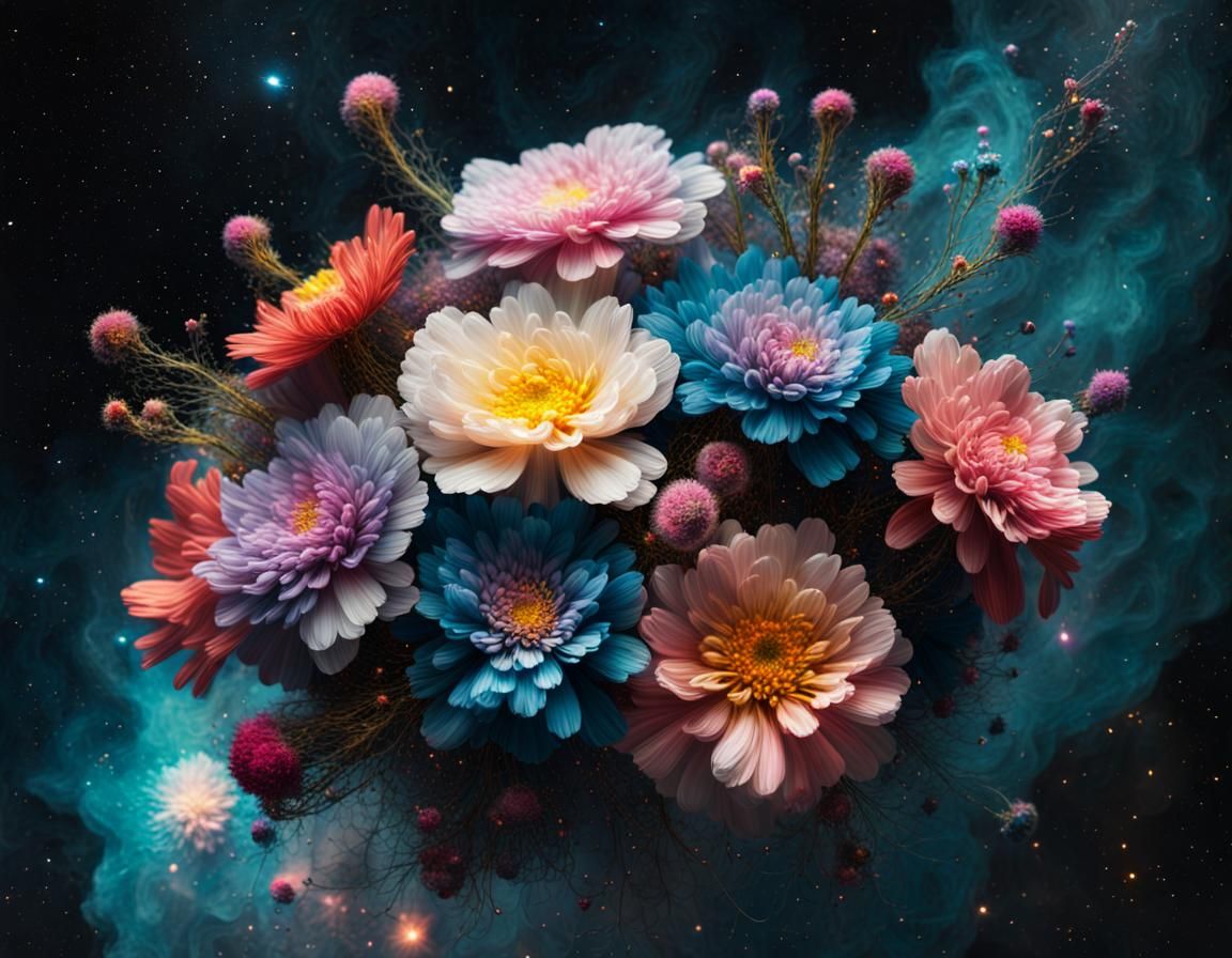 Flower Nebula Vol. 2 - AI Generated Artwork - NightCafe Creator