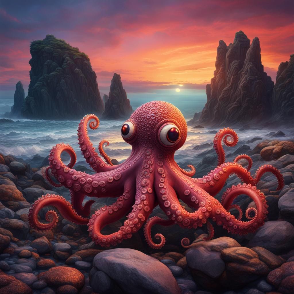 The Mesmerising Octopus - AI Generated Artwork - NightCafe Creator