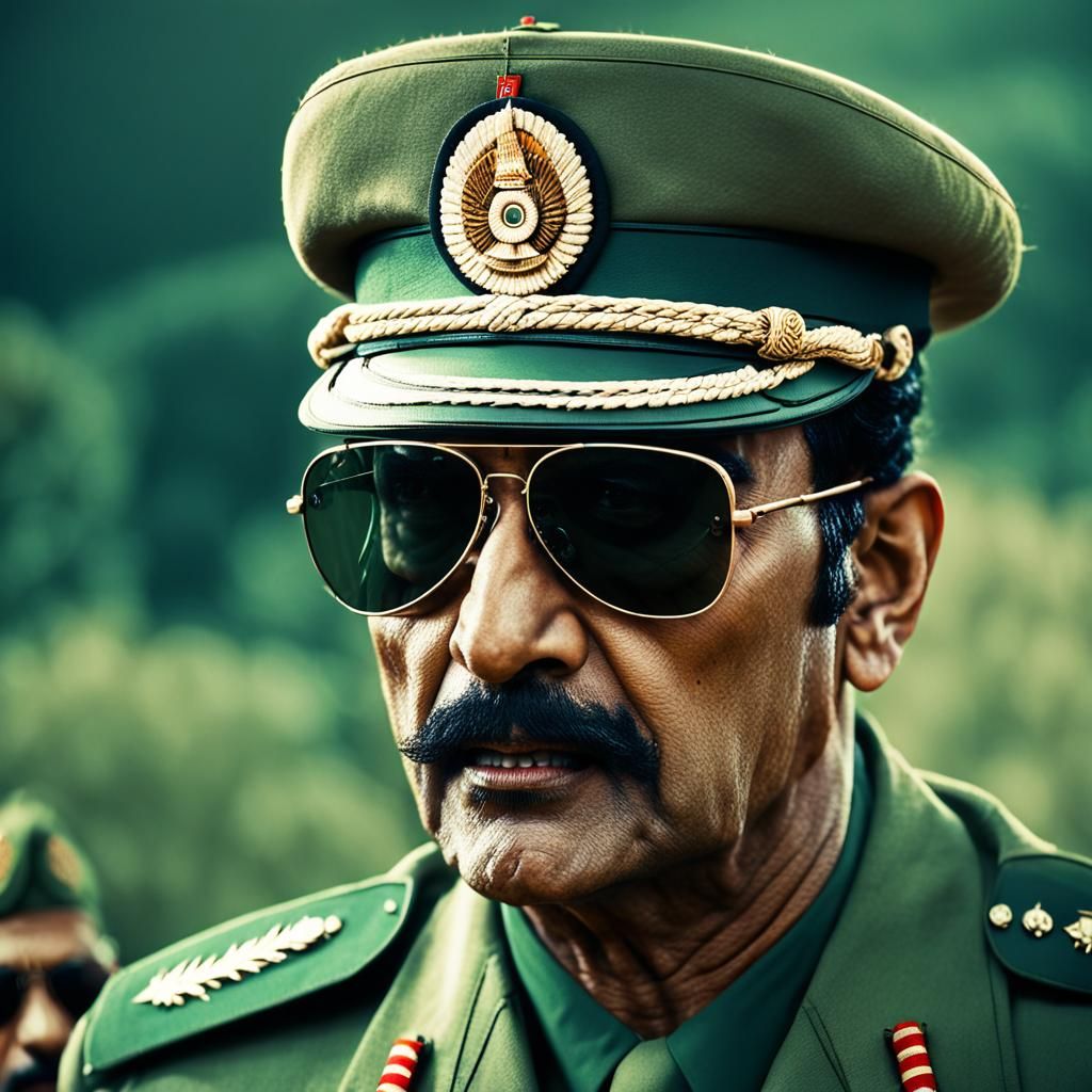 Fictional nationalist Indian dictator wearing sunglasses. @AloneMARLA ...