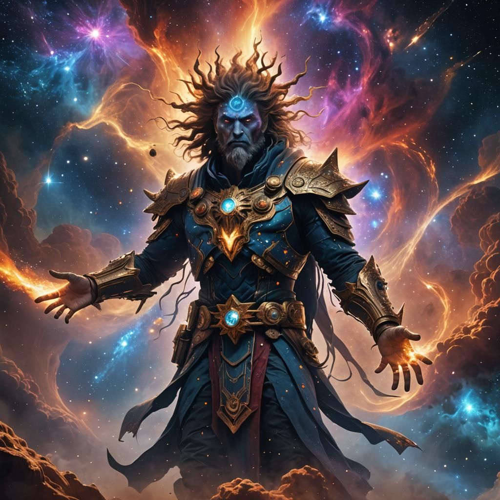 The god of star emerging from a nebula - AI Generated Artwork ...