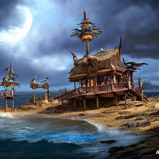 Castaway Shack - AI Generated Artwork - NightCafe Creator