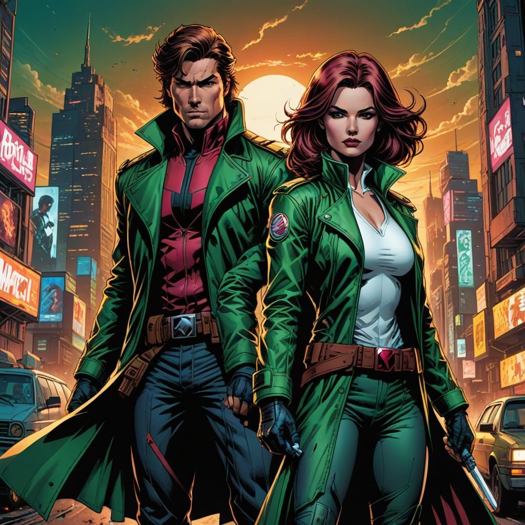 Rogue and Gambit from the 1980's - Gritty 80s Marvel Heroes ...