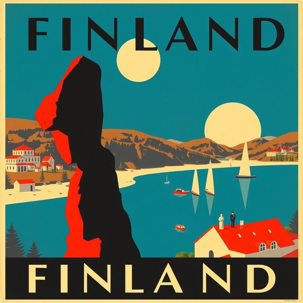 HANKO FINLAND 1930s graphic design. Avant-garde absurdism. Tourism ...