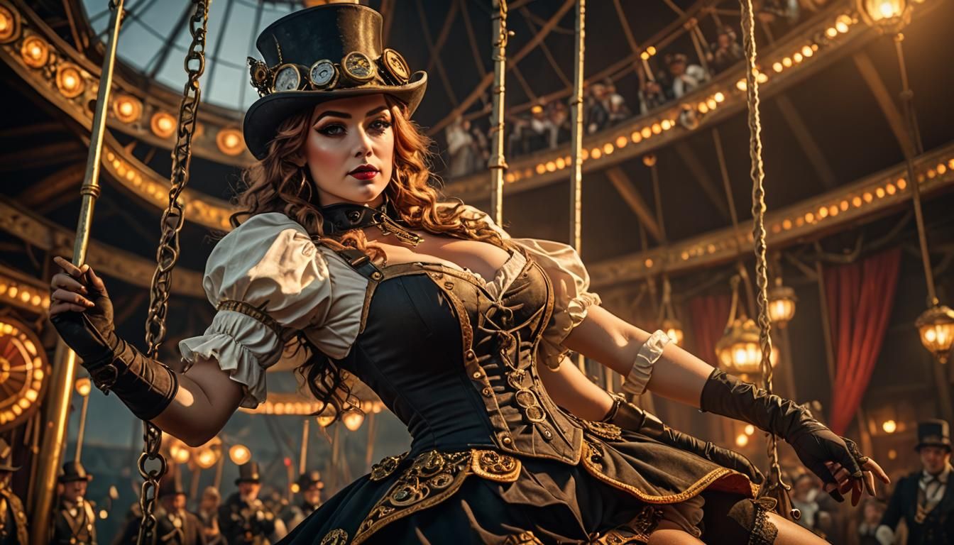 Steampunk circus Performer - AI Generated Artwork - NightCafe Creator