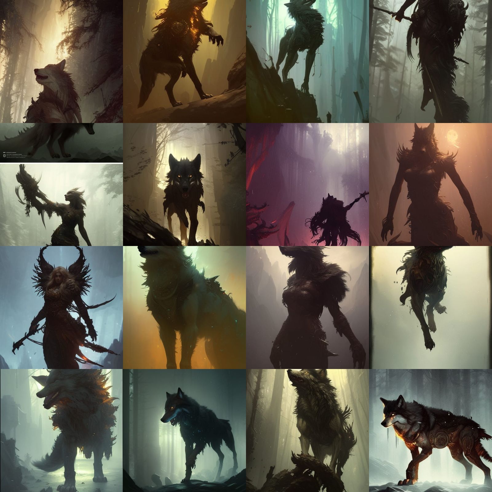 humanoid wolf a masterpiece, 8k resolution, dark fantasy concept art ...