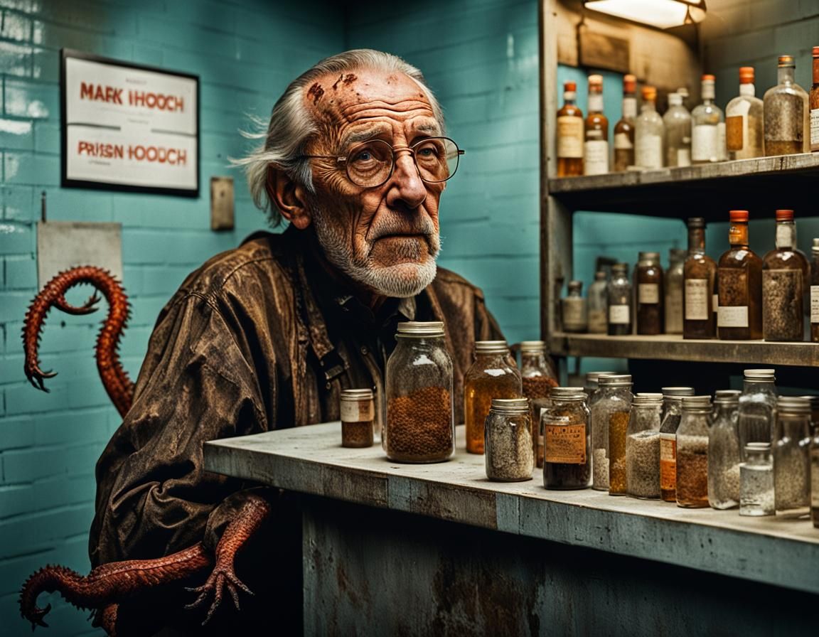 The Prison Hooch Dealer - AI Generated Artwork - NightCafe Creator