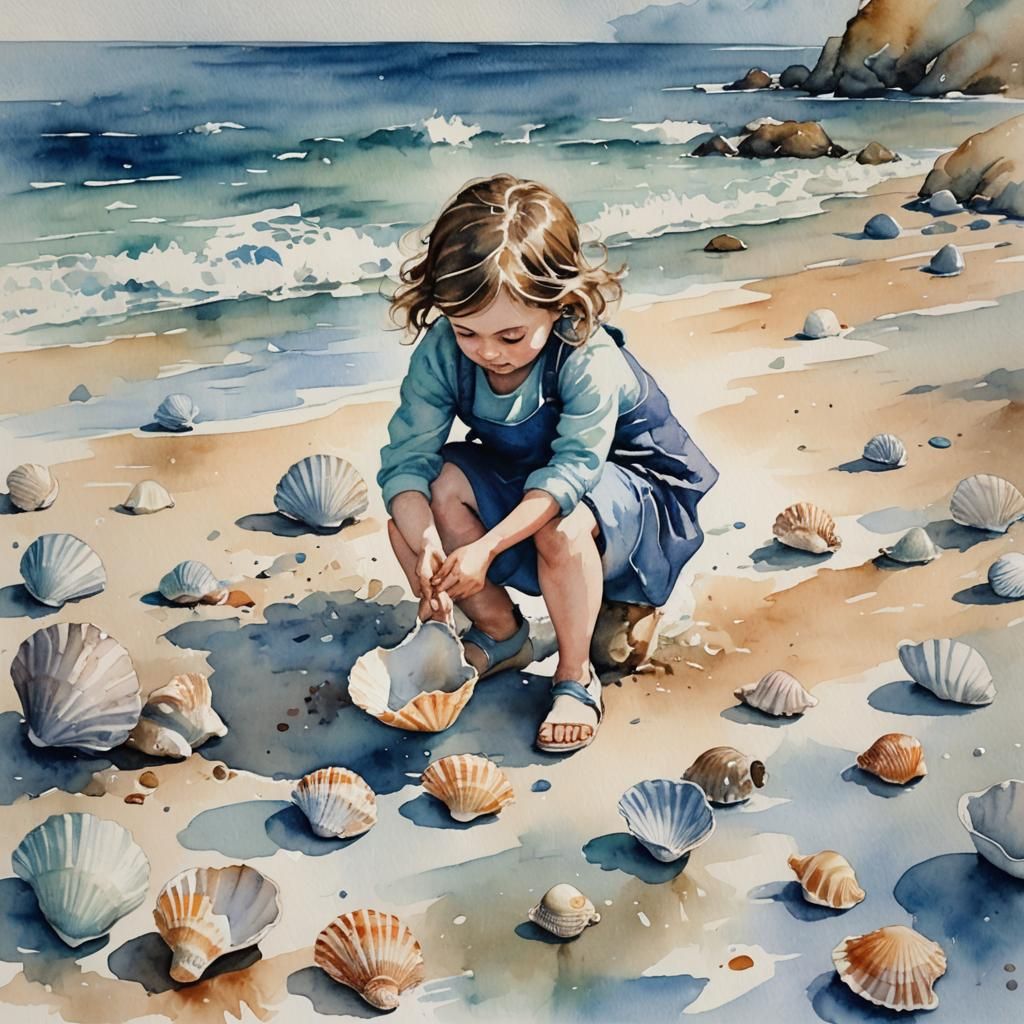 BEACH SHELLS - AI Generated Artwork - NightCafe Creator