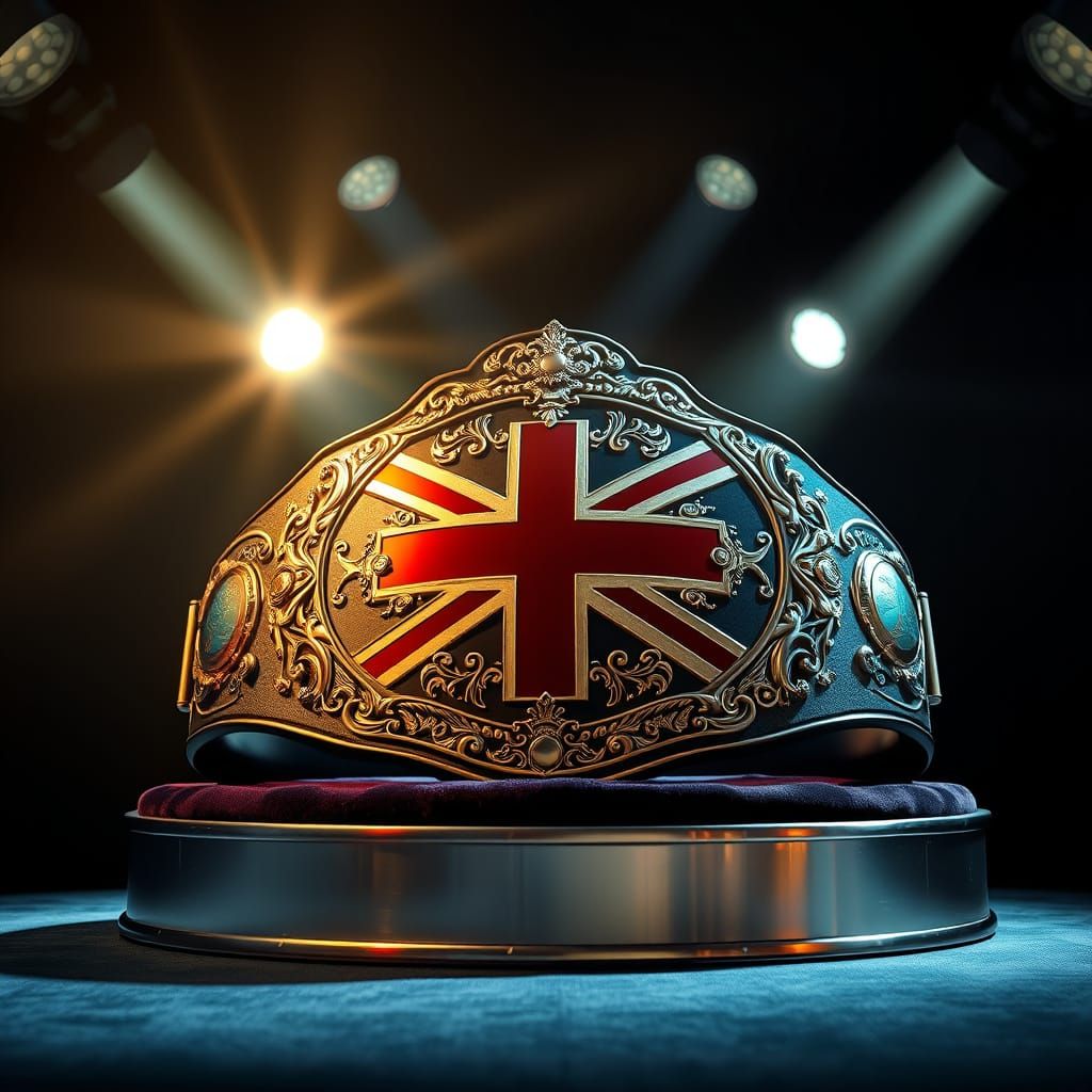 British Boxing Championship Title Belt in Industri... - AI Art