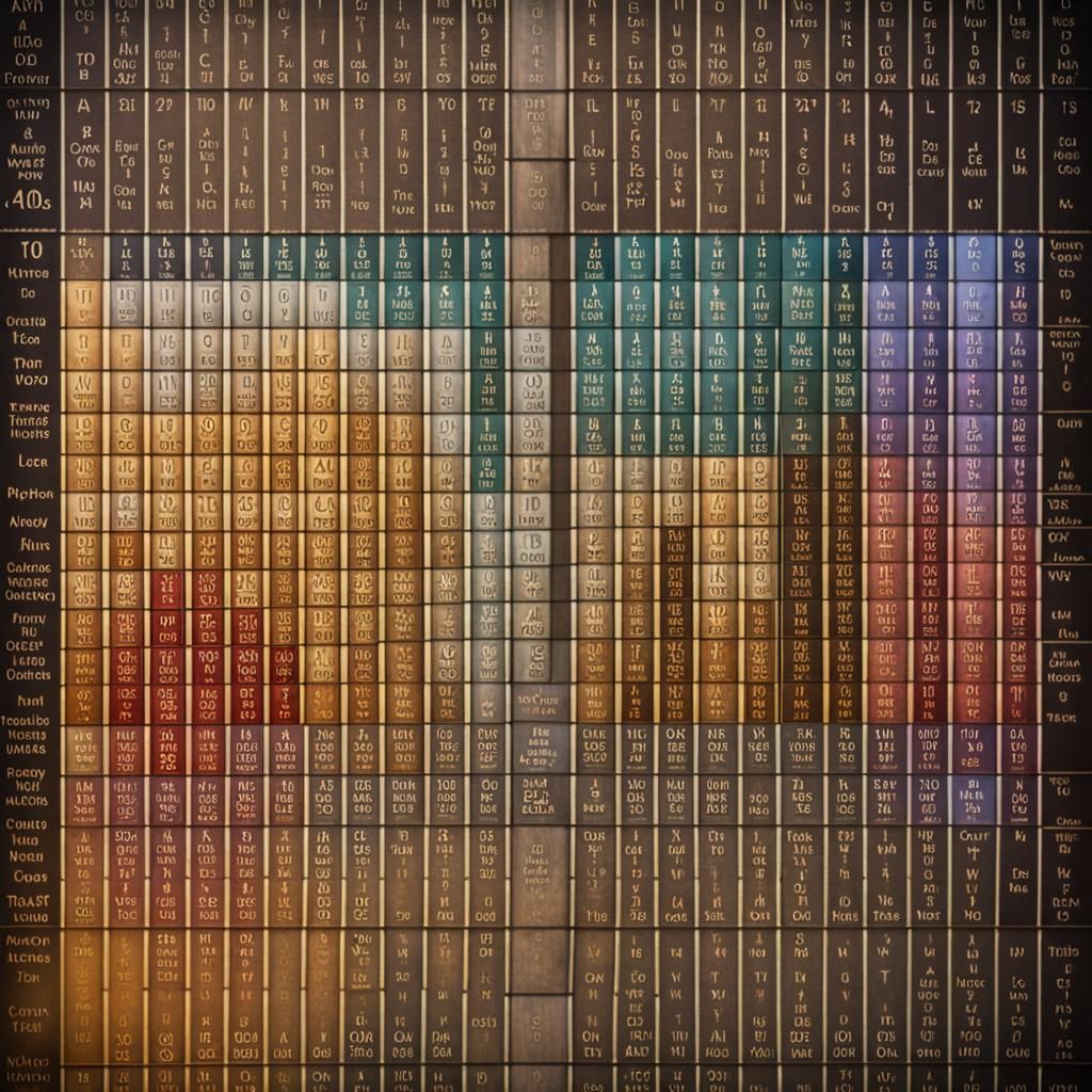 A tapestry of the Periodic Table - AI Generated Artwork - NightCafe Creator