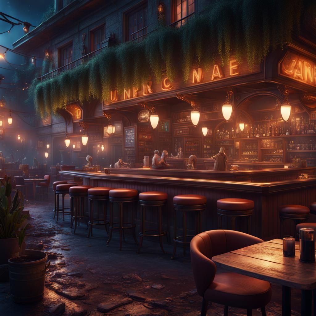 The night cafe outside - AI Generated Artwork - NightCafe Creator