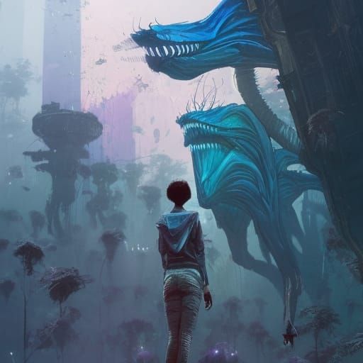 alien blending into crowd - AI Generated Artwork - NightCafe Creator