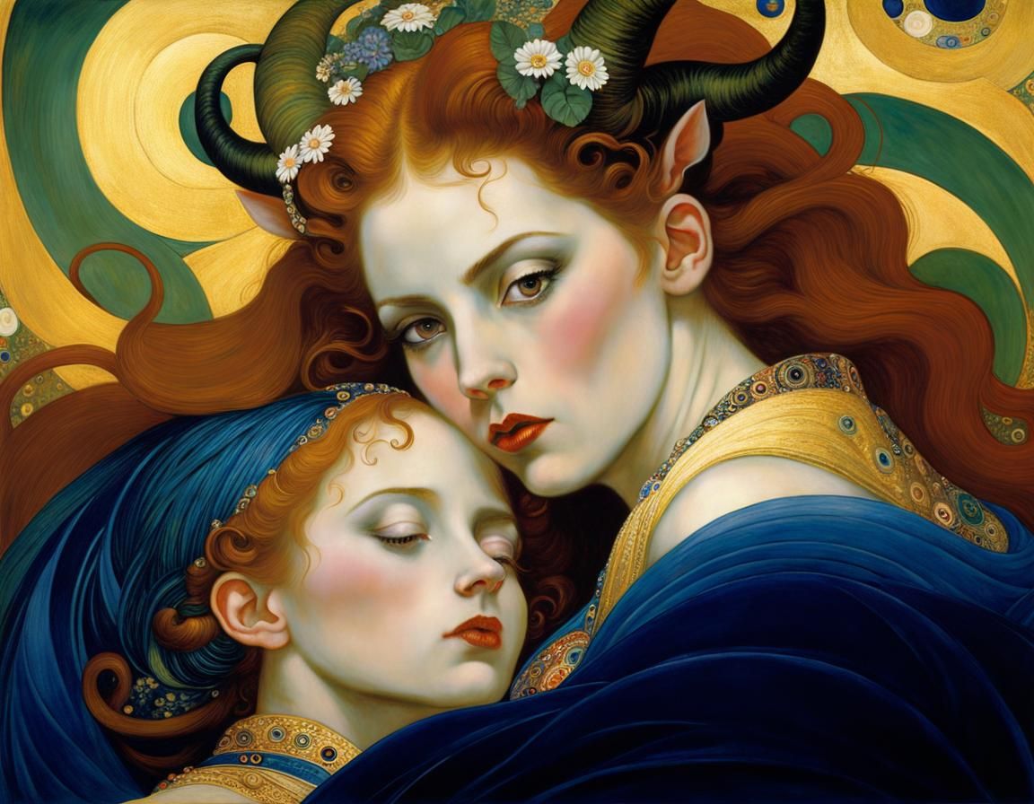 Mother and Child, Fantasy Portrait - AI Generated Artwork - NightCafe Creator