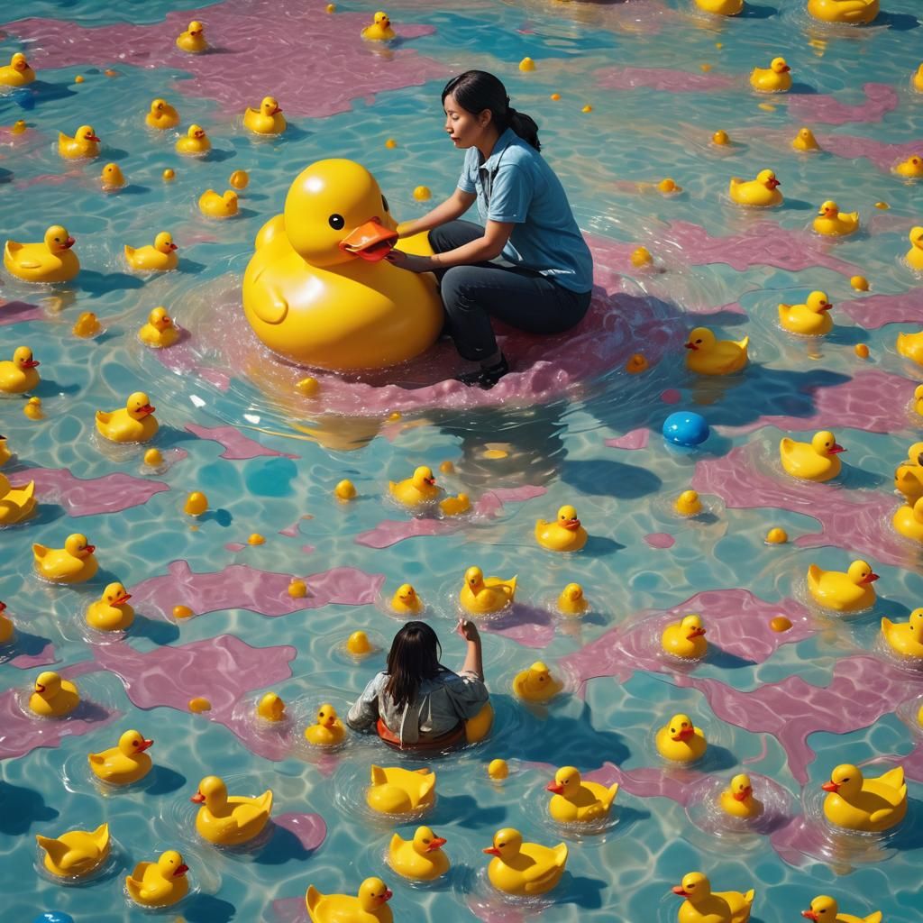 Surreal Duck Pond - AI Generated Artwork - NightCafe Creator