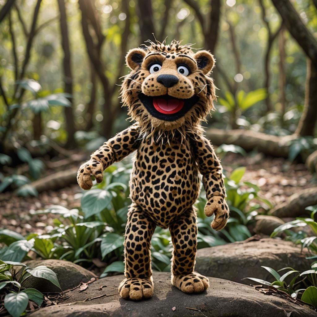 Larry the Leopard Muppet - AI Generated Artwork - NightCafe Creator