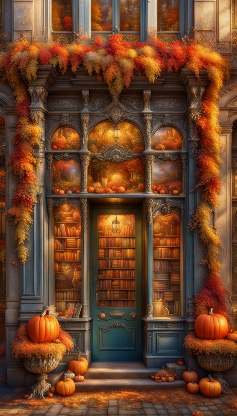 Autumn Bookstore 🍂 📚 - AI Generated Artwork - NightCafe Creator