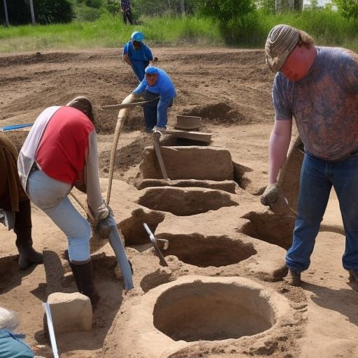 Archaeological dig site - AI Generated Artwork - NightCafe Creator