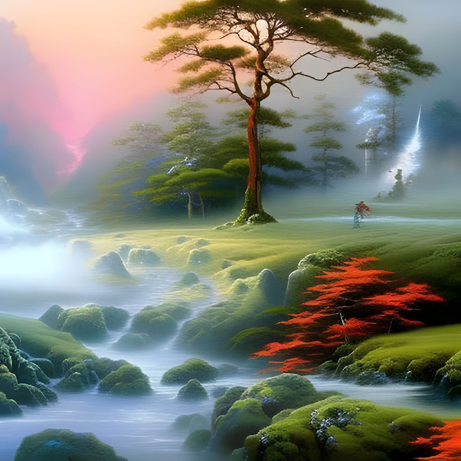 Peaceful Valley - AI Generated Artwork - NightCafe Creator