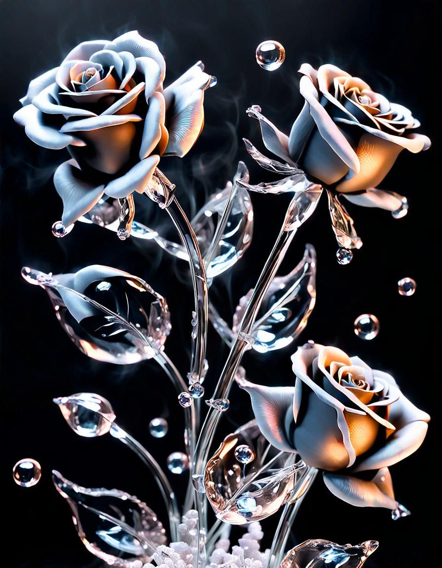 Glamorous Roses! - AI Generated Artwork - NightCafe Creator