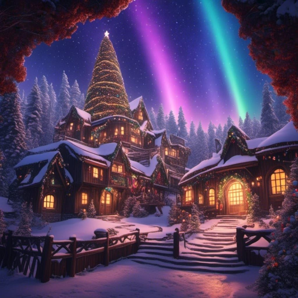 Santas village - AI Generated Artwork - NightCafe Creator
