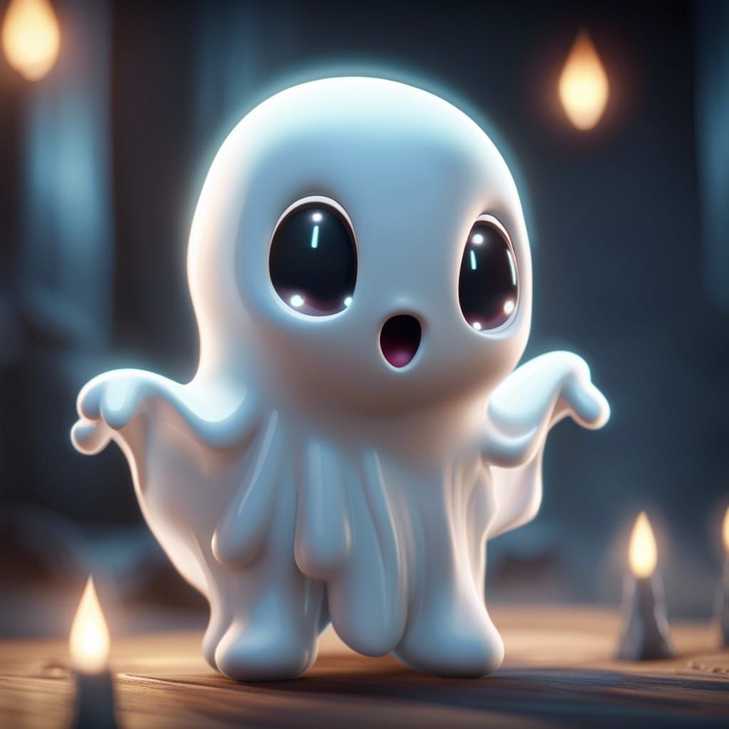 Cute Casper Ghost - AI Generated Artwork - NightCafe Creator