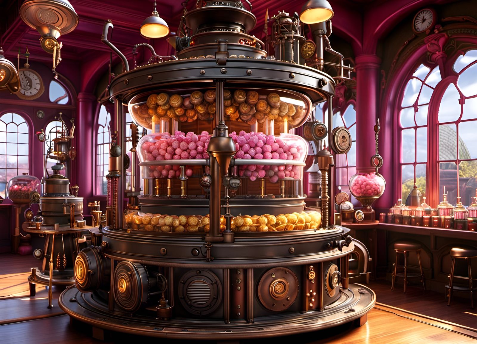 Steampink Candy Shop - AI Generated Artwork - NightCafe Creator