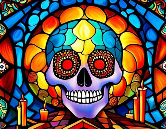 Stained glass window - AI Generated Artwork - NightCafe Creator